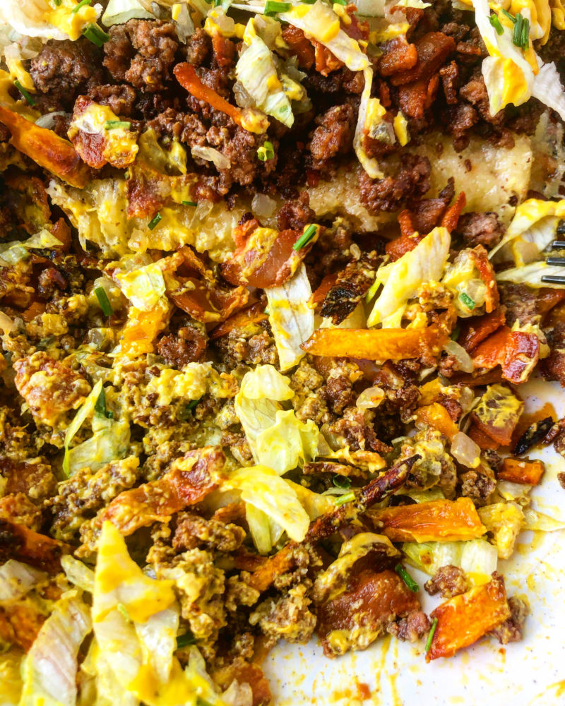 Loaded Bacon Cheeseburger Fries - Ash Eats