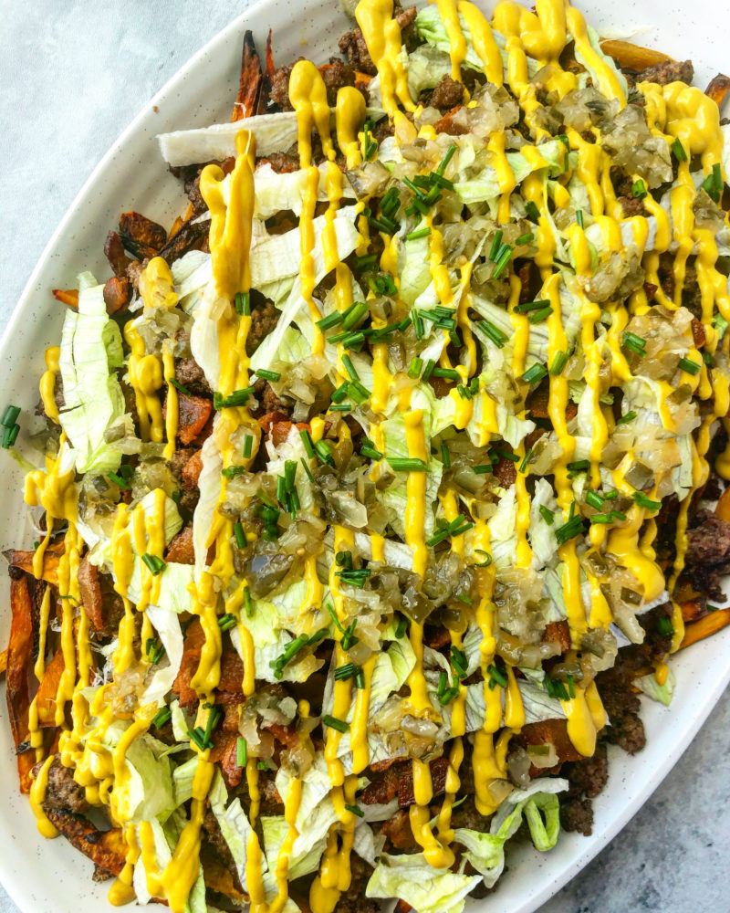 Loaded Bacon Cheeseburger Fries - Ash Eats